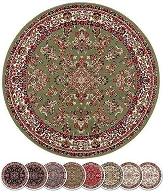Hanse Home Design Kurzflor Wohnzimmerteppich Orient - Zabul Perser Look, Orientalischer Teppich für Esszimmer, Wohnzimmer, Schlafzimmer - Grün, 80x250 cm