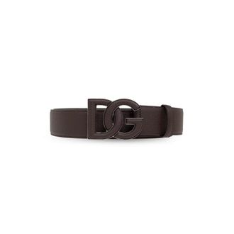 Dolce & Gabbana Leder G&uuml;rtel - - Accessories - Herren - Braun - 105 CM