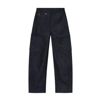 Givenchy Cargo-Hose aus Fischgrat-Denim - - Trousers - Herren - Blau - W33