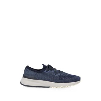 Brunello Cucinelli Cotton Chin&eacute; Knit Sneakers