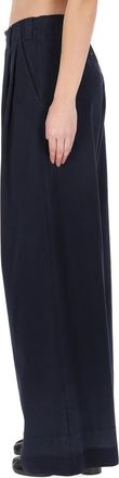 Maison Margiela Wide-Leg Cotton-Blend Chino Pants - Blue