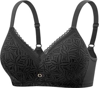 Generic Soutien-gorge de sport &agrave; la mode d&eacute;contract&eacute; et respirant pour femme - Petits seins rassembl&eacute;s en dentelle avec poitrine lat&eacute;rale - Soutien-gorge de s