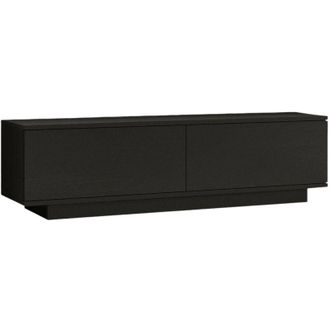 Dmora Fernsehschrank Dpoloni, St&auml;nder f&uuml;r Wohnzimmerfernseher, Niedriges Wohnzimmer-Sideboard, TV-St&auml;nderbasis, 140x36h38 cm, Schwarz - Dmora