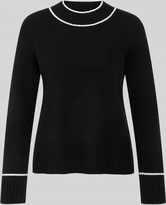 Marc Cain Regular Fit Pullover aus Wolle Alpaka mit Kontraststreifen