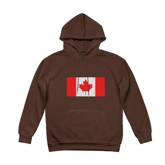 Generic Sweatshirt Canada Doublure Polaire Canada Drapeau Lettres Graphiques Pull Col Rond Manches Longues Coupe Ample Sweat V&ecirc;tewoments Plusieurs Couleurs du