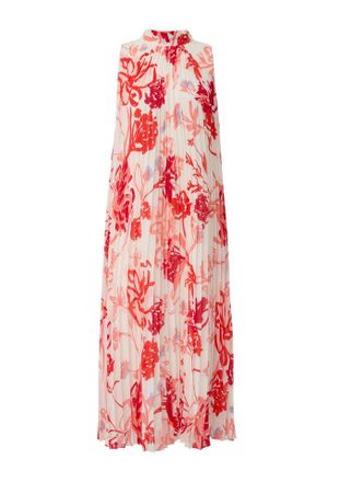 s.Oliver Midikleid Kleid Plissiertes Chiffonkleid