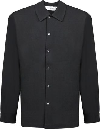 S&eacute;fr Homme, Chemises, Noir, Taille: M Manches longues, boutonn&eacute;e sur le devant