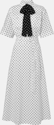 Valentino Garavani Midikleid VLogo aus Baumwollpopeline
