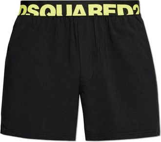 Dsquared2 Homme, Sous-v&ecirc;tements, Noir, Taille: XS Boxer Shorts en Coton avec Logo