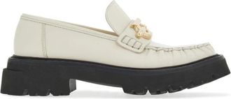 Ferragamo Gancini Plaque Leder Loafer - - Shoes - Damen - Wei&szlig; - 39 EU