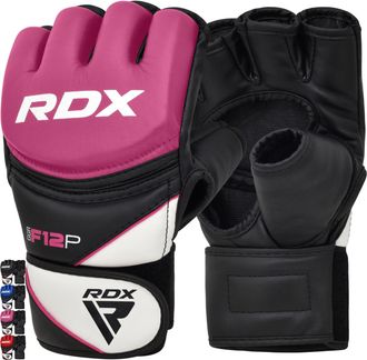 RDX Sports Profi MMA Handschuhe Grappling Sparring Training, Maya Hide Leder, Kickboxen Kampfsport Gepolstert Gloves, Muay Thai Boxsack Sandsack Pratzen Boxen Pu