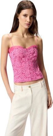 Pinko Pinko, Femme, Tops, Rose, Taille: 38 FR Atemoya Bustier