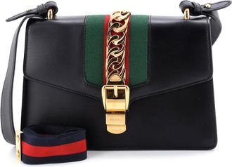 Gucci Sylvie Leather Small shoulder bag - Noir