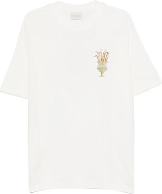 Dr&ocirc;le de Monsieur Homme, Tops, Blanc, Taille: XL Maglietta girocollo manica corta stampa