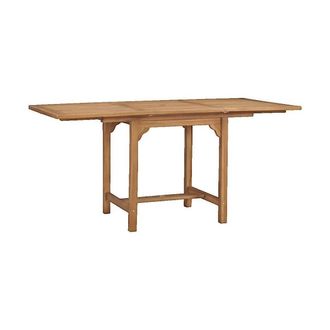 vidaXL Table extensible de jardin Teck marron 110-160x80x75 cm