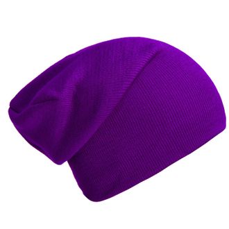 DonDon Mütze Herren Mütze Damen Wintermütze Slouch Beanie - Lila