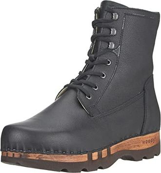 Woody Woody Homme Paul Botte mi-Mollet, Cuir Lisse Nero, 47 EU