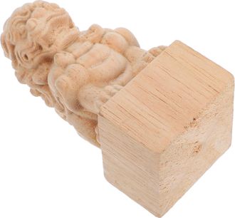 Garneck Massivholz Zierspitze R&ouml;mische Br&uuml;cke 7,5x4cm Holzschnitzerei Endst&uuml;ck f&uuml;r Gardinenstangen Zaunpfosten und Lampenknauf Khaki Vielseitige Wohn und Gesc