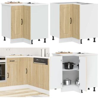 vidaXL vidaXL K&uuml;chen-Eckunterschrank Kalmar Sonoma-Eiche Holzwerkstoff