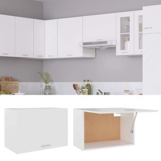 tidyard Hängeschrank 1 Regalboden Küche Schrank Einbauküche Küchenzeile Küchenmöbel Oberschrank Küchenschrank Hochglanz-Weiß 60x31x40cm Holzwerkstoff