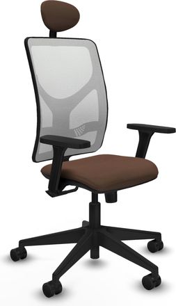 Piqueras y Crespo Schreibtischstuhl aus Stoff mit 3D-Armlehnen, h&ouml;henverstellbarer Lendenwirbelst&uuml;tze und festem Kopfteil, ausgestattet mit 3 Positionen und Schneidesch