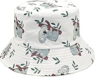 Generic Chapeau de protection solaire d&eacute;contract&eacute; avec motif dours imprim&eacute; polyvalent pour femme, blanc, Taille unique