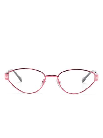 Gucci lunettes de vue à monture ovale - Rose