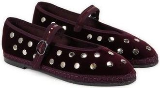 Flabelus Ballerines à strass en coton mélangé