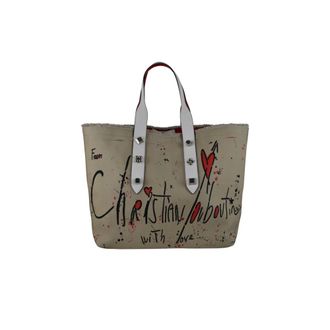 Christian Louboutin Femme, Sacs, Beige, Taille: ONE Size Frangibus Tote