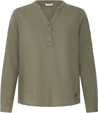 Oxmo Langarmbluse OXAnja Sommerliche Tunika aus Leinenmix