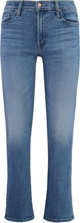 Mother Cropped-Skinny-Jeans - Blau