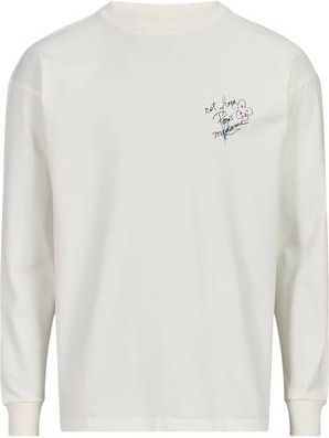 Dr&ocirc;le de Monsieur T-shirt manches longues &agrave; imprim&eacute; dos en coton