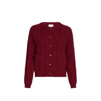 Saison 1865 Cardigan Wywy col rond en alpaga et laine mélangés