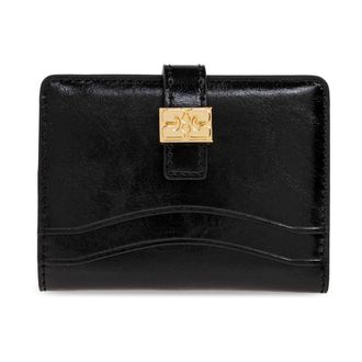 Ganni Femme, Accessoires, Noir, Taille: ONE Size Leather Wallet