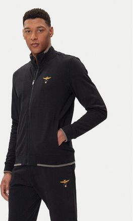 Aeronautica Aeronautica Militare Sweatshirt 252FE1956UF00459 Schwarz Regular Fit