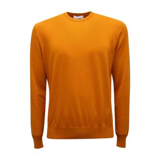 Alpha Studio Au-1022C 1009 Girocollo Baumwollpullover - - Knitwear - Herren - Gelb - L