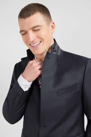 Eden Park Costume Regular En Laine Gris Fonc&eacute;