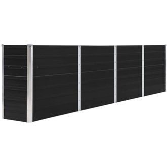 vidaXL Vidaxl - Jardini&egrave;re 320x40x77 cm Acier galvanis&eacute; Anthracite