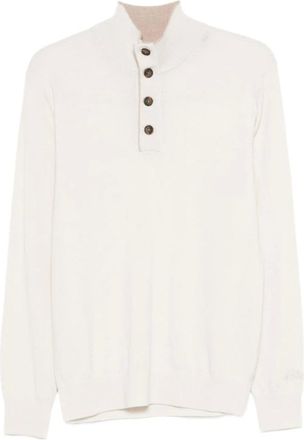 MC2 Saint Barth Homme, Pulls, Beige, Taille: 2XL Pull &agrave; Col Montant Ferm&eacute; Par Boutons