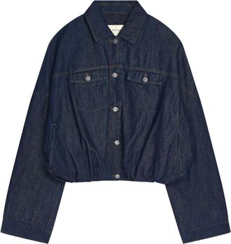 Dries Van Noten veste en jean à manches longues - Bleu