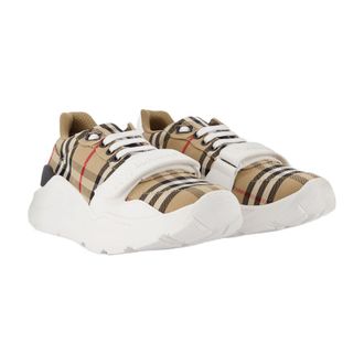 Burberry Womens Regis Sneaker White Cotton