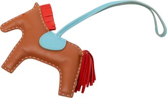 Herm&egrave;s Tan Milo Lambskin Grigri Rodeo Pegase Bag Charm MM