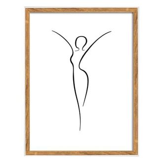 Walther Design Bilderrahmen Silhouette Holzrahmen, 40x50 cm, Natur, NW050H