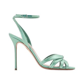 Aquazzura Soulmate Crystal Sandal 105 - - Shoes - Damen - Gr&uuml;n - 40 EU