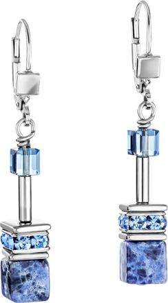 Coeur de Lion Ohrringe - GeoCUBE Ohrringe Sodalith & H&auml;matit - Gr. unisize - in Blau - f&uuml;r Damen