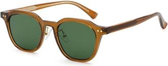 Generic Lunettes De Soleil Rondes R&eacute;tro Tendance For Hommes Et Femmes, Id&eacute;ales For Les S&eacute;ances Photo De Soir&eacute;e, Avec Verres Polaris&eacute;s For Les Trajets Quotidie