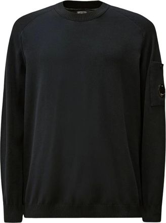 C.P. Company C.p. Company, Homme, Pulls, Bleu, Taille: XL Pull Ras du Cou en Coton Chenille