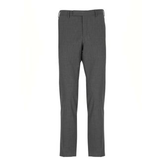 Pantaloni Torino Graue Woll-Ma&szlig;geschneiderte Hose mit Charme - - Trousers - Herren - Grau - L