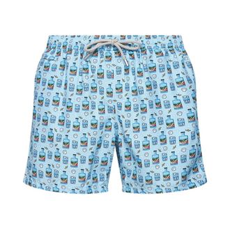 MC2 Saint Barth Homme, Maillots de bain, Bleu, Taille: S Lighting Swim Shorts