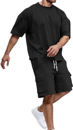 Generic Vêtements de sport dété tendance pour homme - Short cargo décontracté - Coupe confortable - Design léger - Matériau respirant pour un usage quotidien 